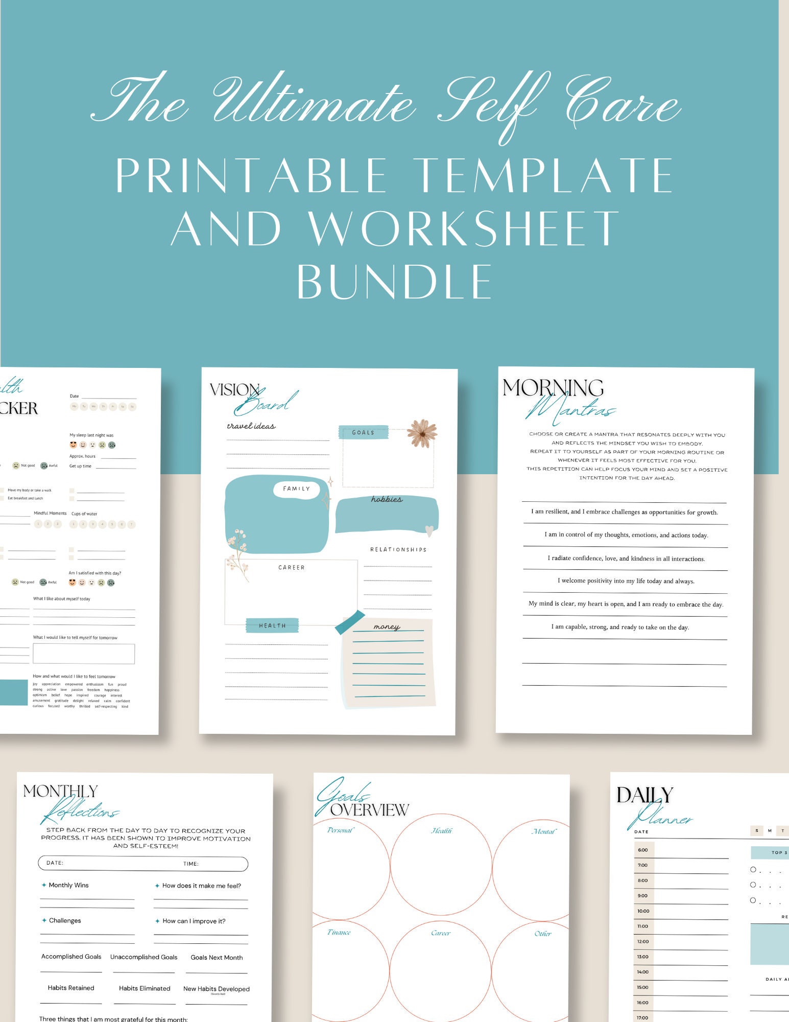 Printable Mindfulness Workbook Self-care Planner Self-love Journal ...