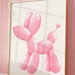 Pink Balloon Dog Printable Wall Art, Preppy Pink Bedroom Decor Teens ...