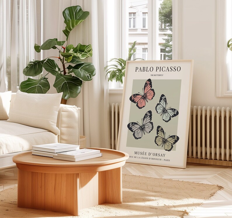 Picasso Butterfly Print, Museum Poster, Picasso Poster, Picasso Animal ...