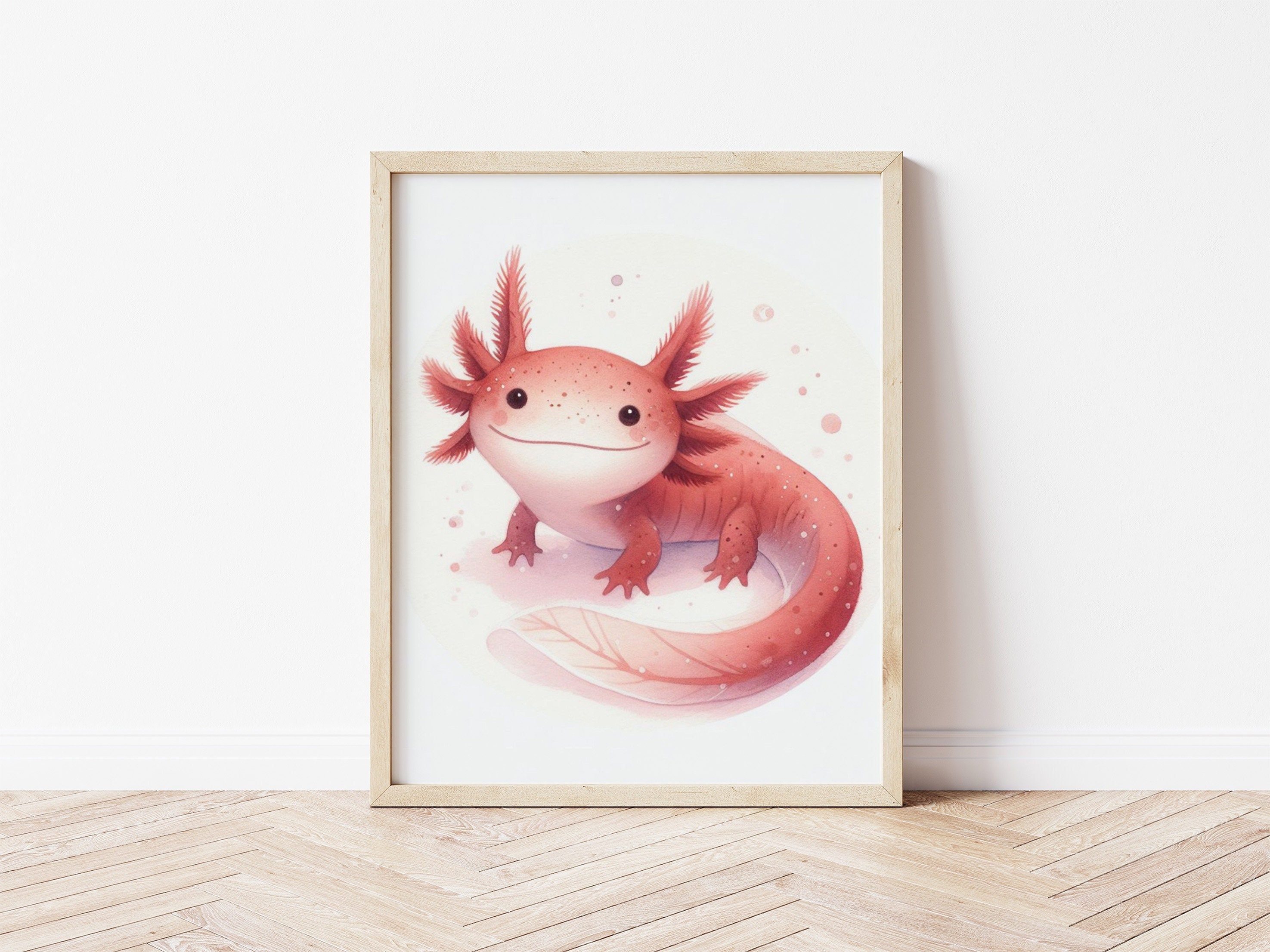 Axolotl Wall Art, Axolotl Print, Digital Art, Wall Art, Digital Prints ...