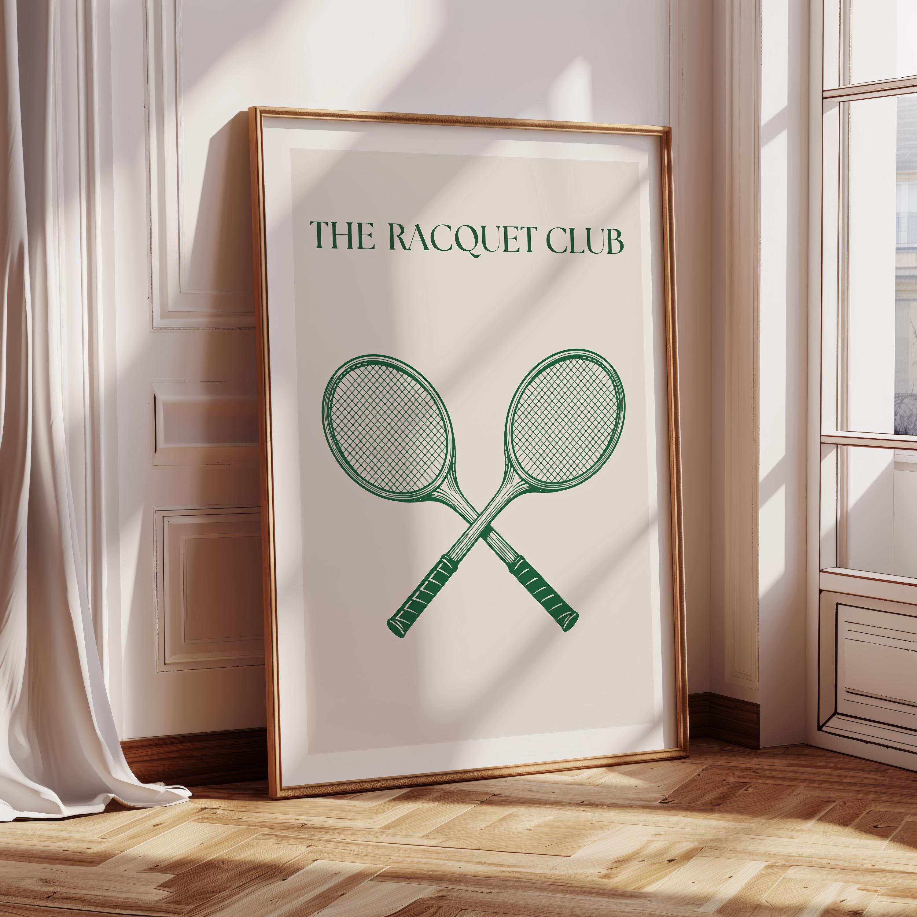 The Racquet Club, Tennis Poster, Sports Wall Art, Vintage Tennis Print ...