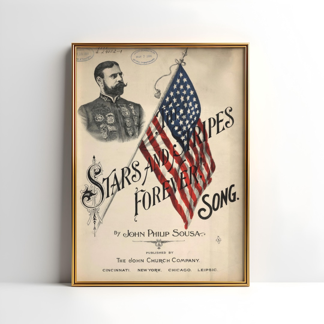 Vintage Stars and Stripes Forever, American Flag Wall Art, Vintage ...