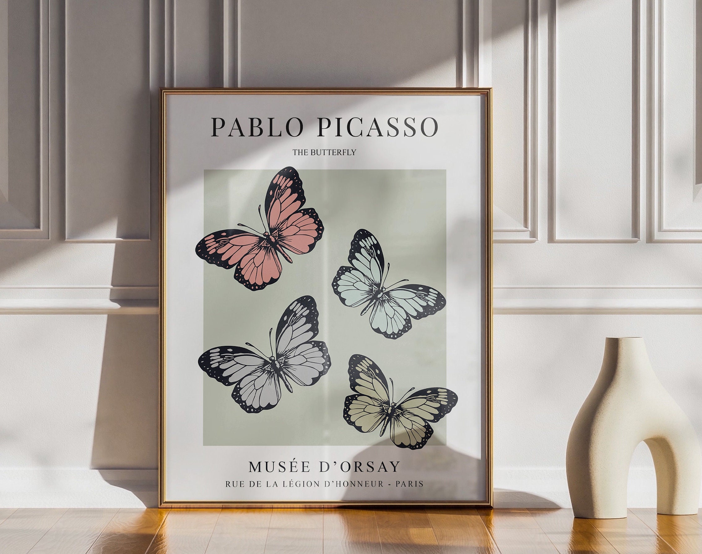 Picasso Butterfly Print, Museum Poster, Picasso Poster, Picasso Animal ...