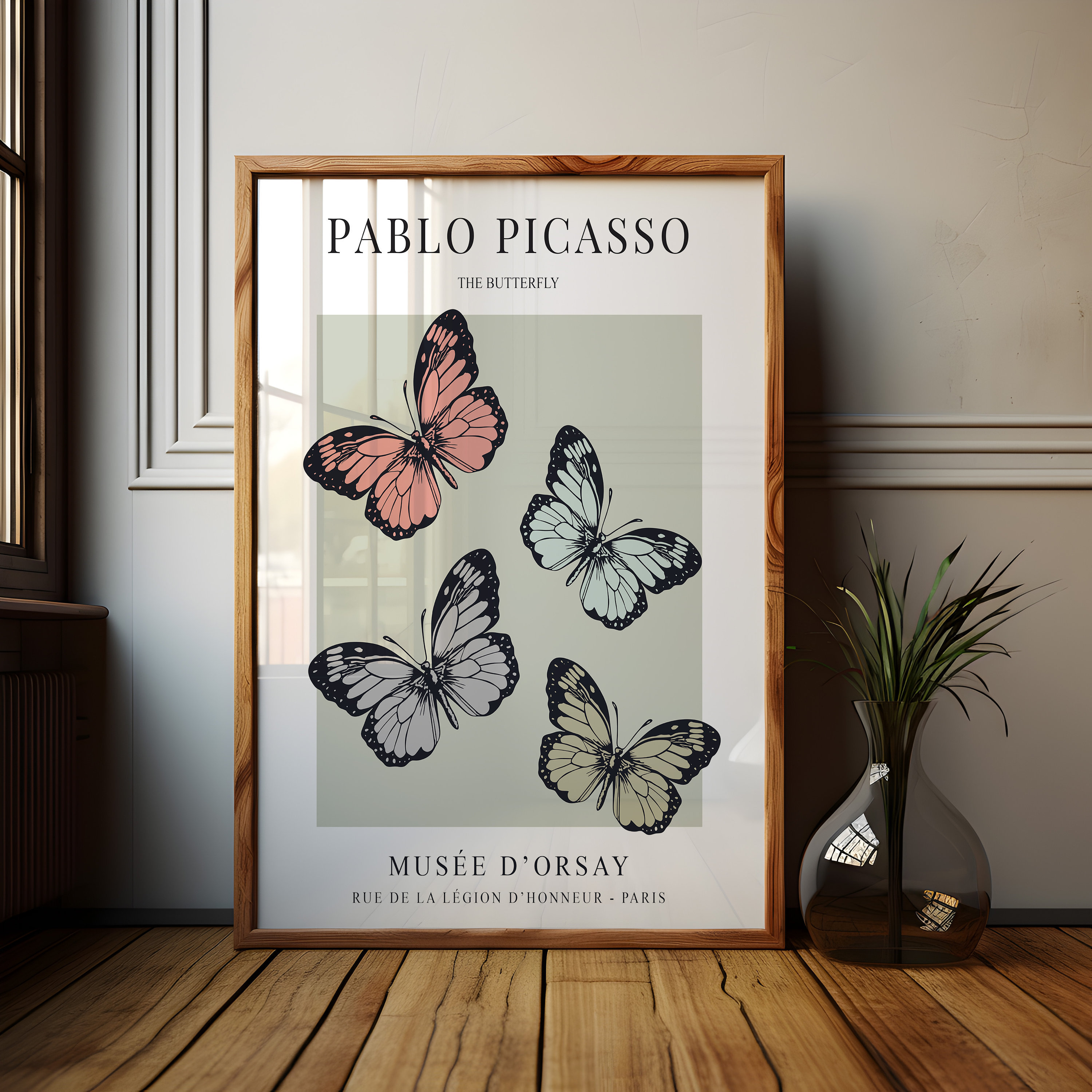 Picasso Butterfly Print, Museum Poster, Picasso Poster, Picasso Animal ...