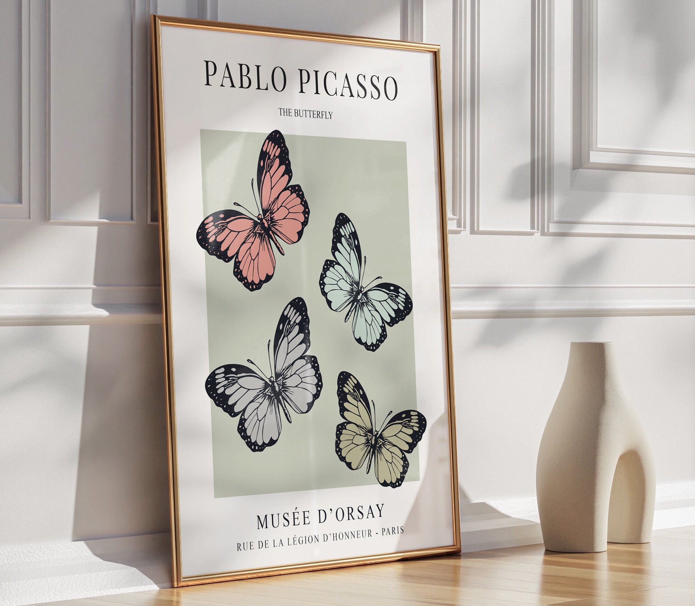 Picasso Butterfly Print, Museum Poster, Picasso Poster, Picasso Animal ...