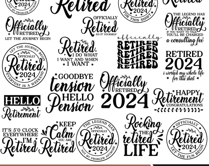 Retirement SVG, Officially Retired SVG, Retired 2024 Svg Png ...