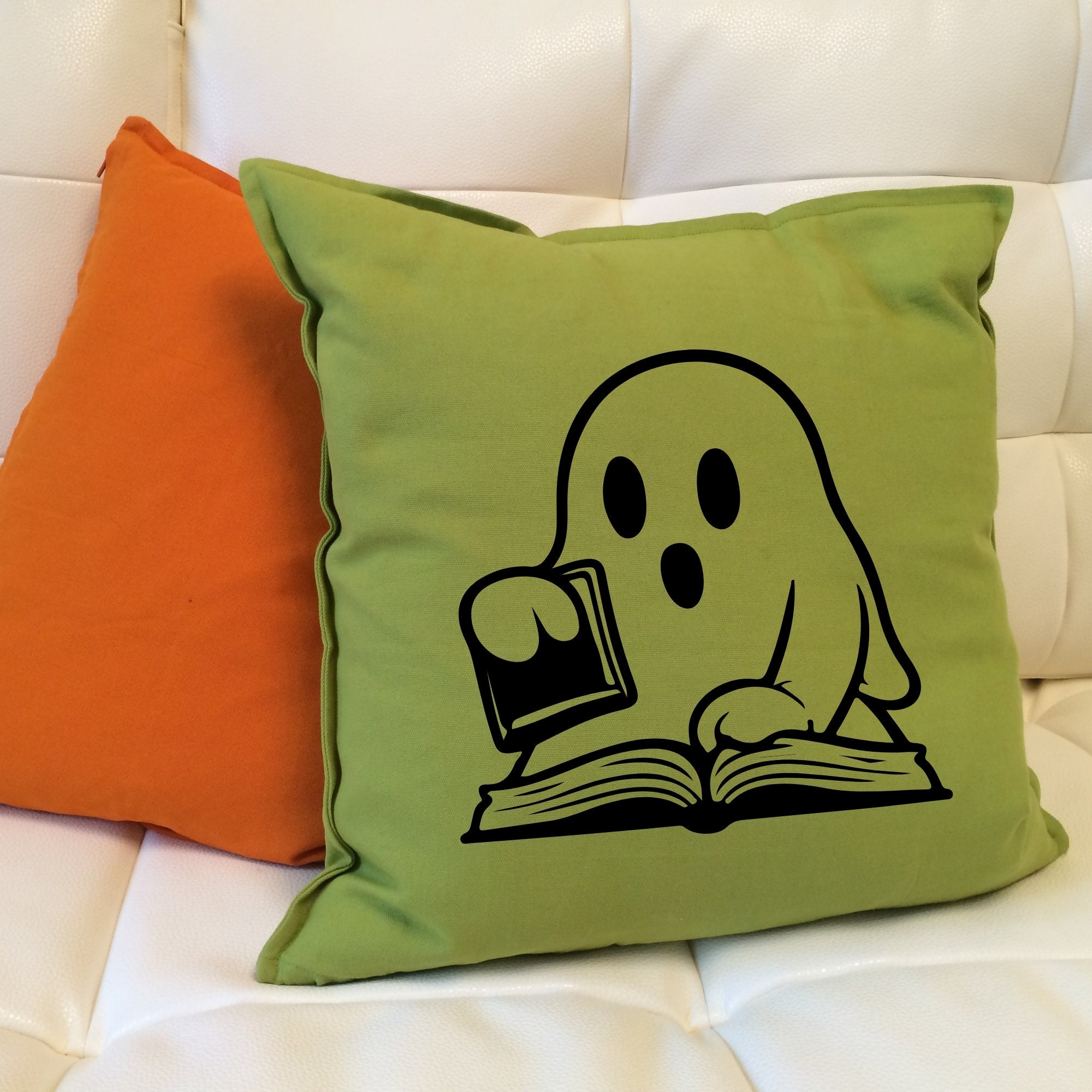 Ghost Reading Book Outline Svg, Bookish Ghost Svg, Ghost Clipart, Cute ...