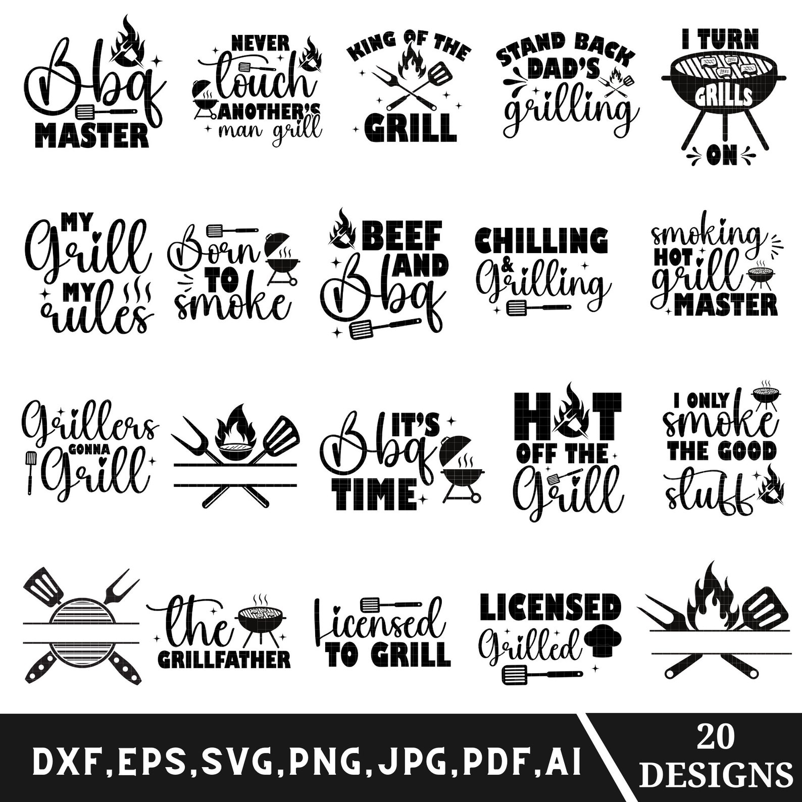 Barbecue Svg Bundle, BBQ Png, BBQ Master Svg, BBQ Quotes Svg, Grilling ...