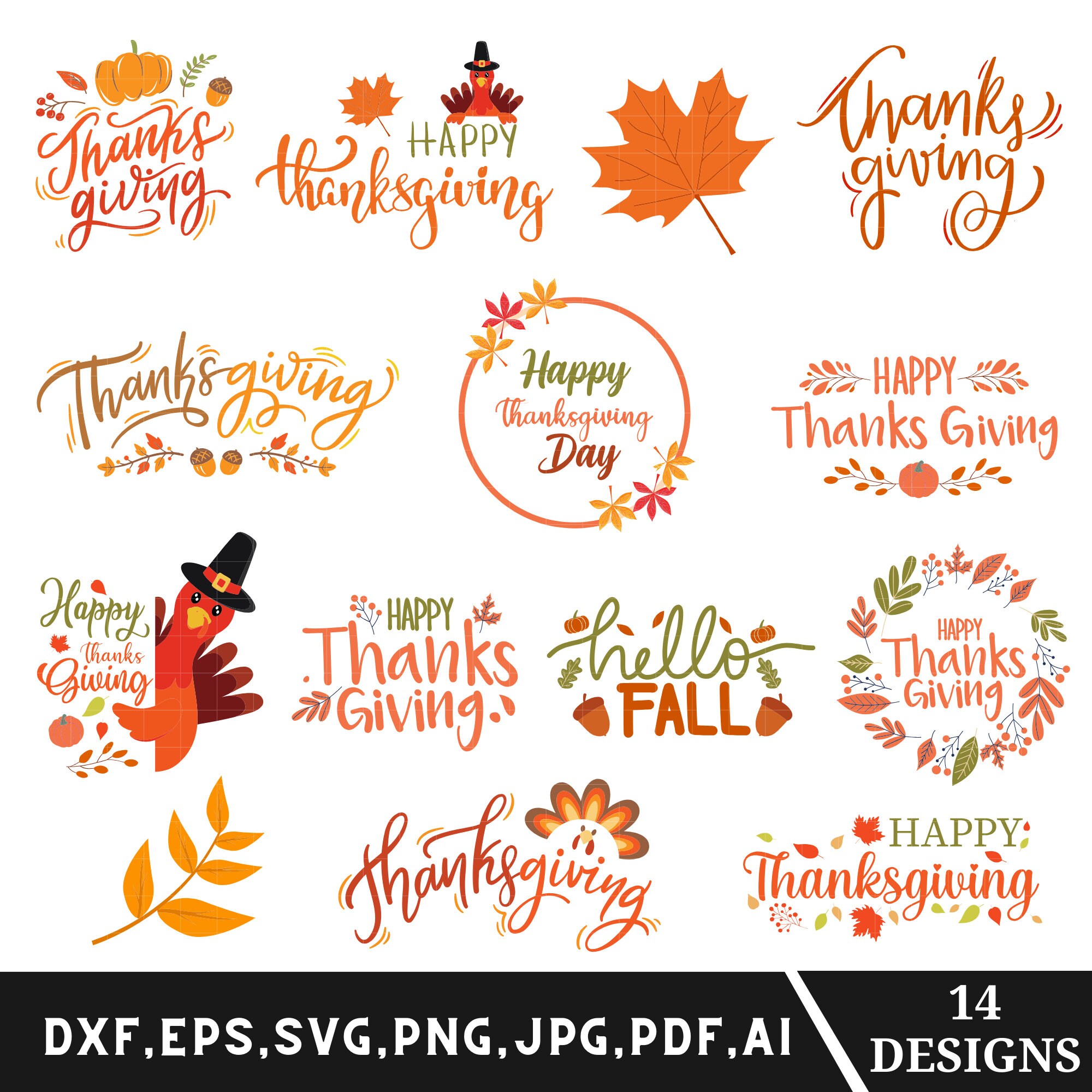 Happy Thanksgiving Svg, Pumpkin Fall Svg, Thanksgiving Shirt Svg ...