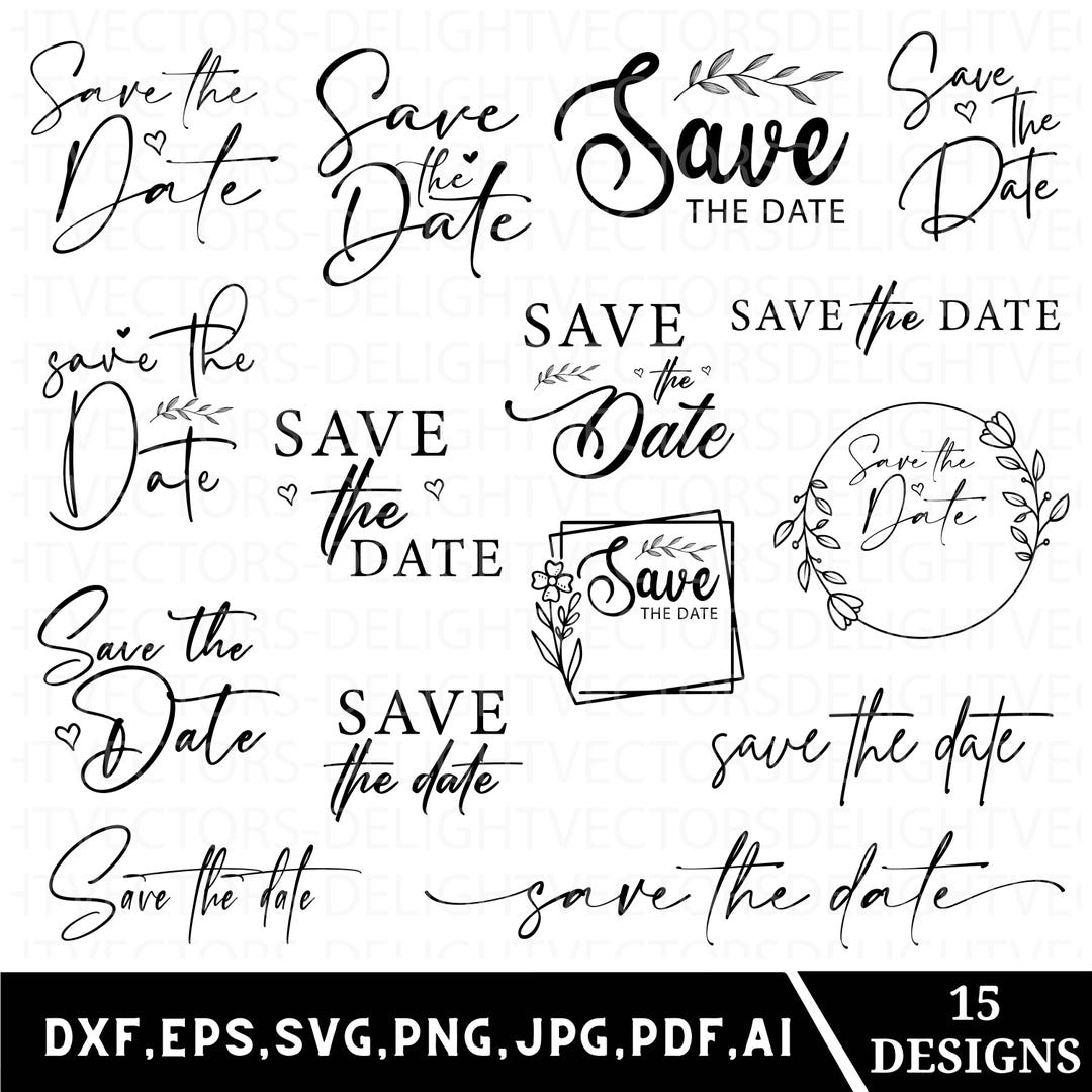 Save the Date Svg, Wedding Svg, Wedding Monogram Svg, Engagement Svg ...