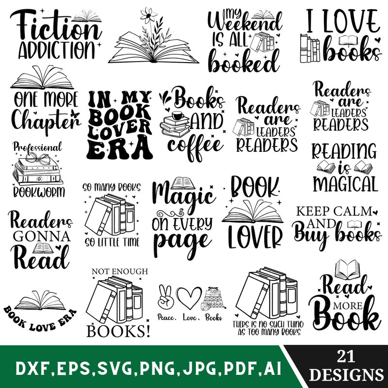 Book Reading Svg - Etsy