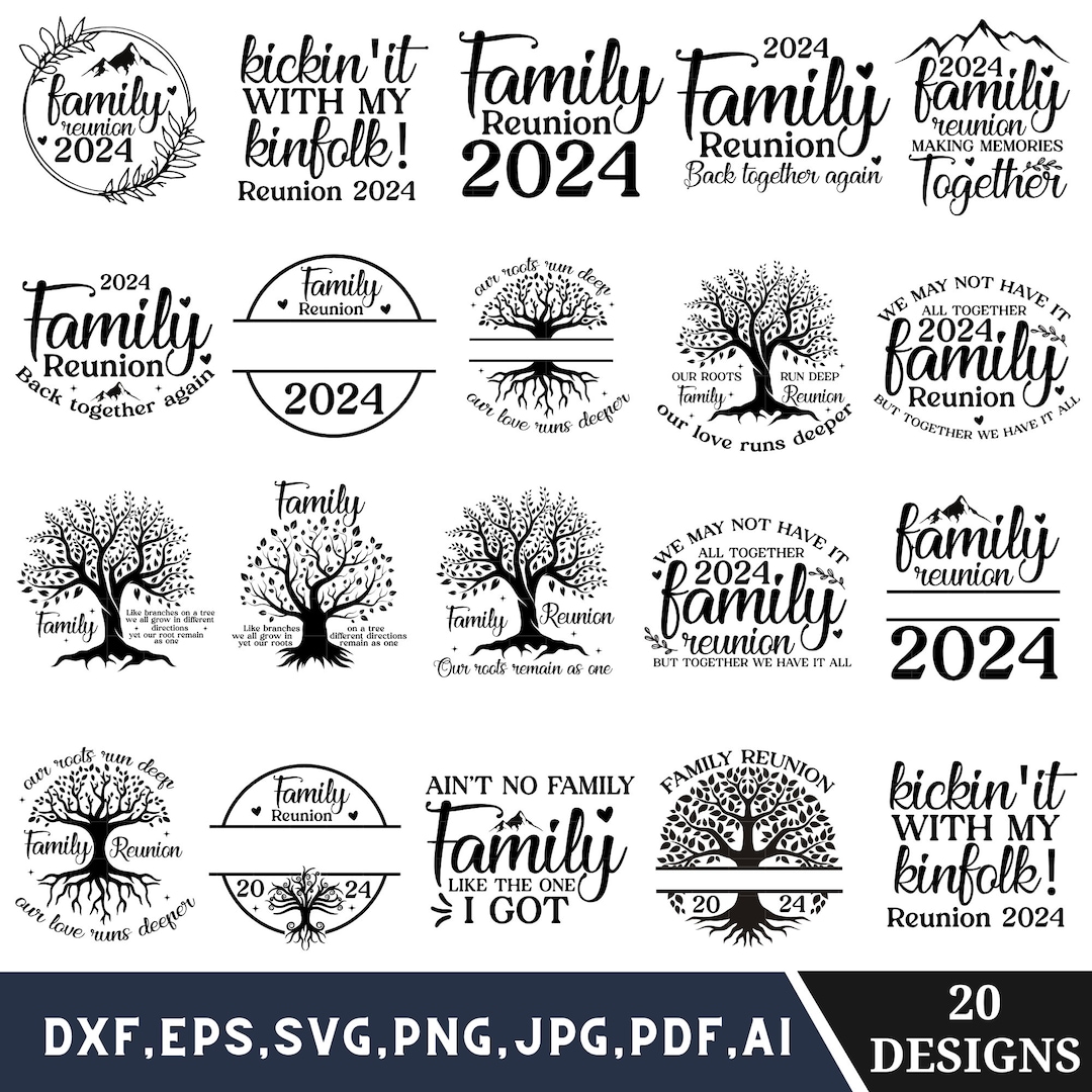 Family Reunion Svg Png Bundle, Family Tree Svg, Tree of Life Svg ...