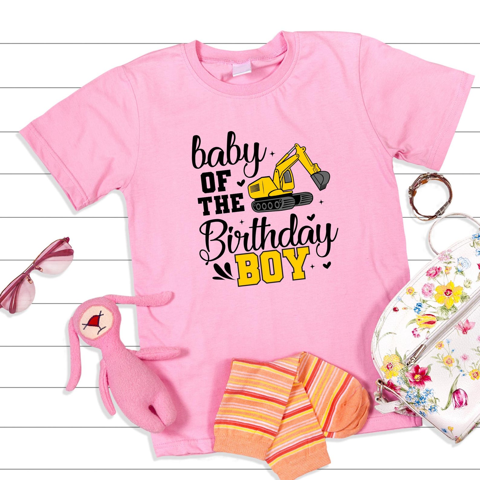 Birthday Boy Construction SVG Bundle, Family Excavator (digital Files ...