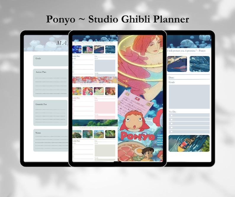Ponyo - Studio Ghibli Planner - Etsy