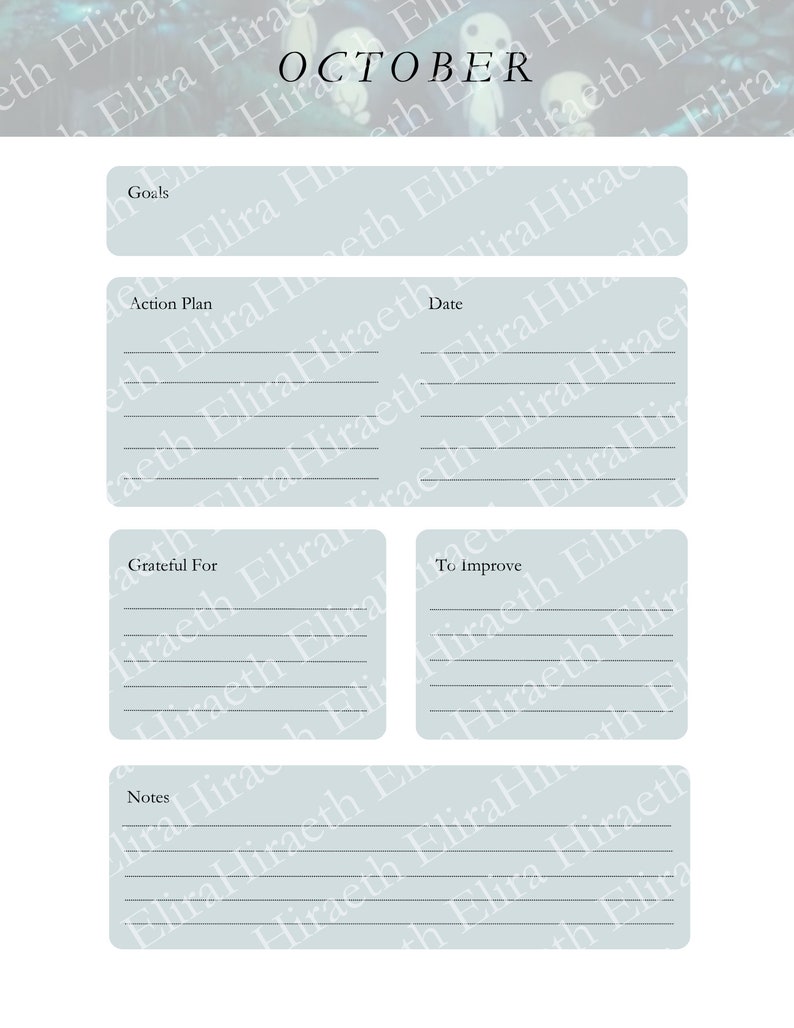 Princess Mononoke - Studio Ghibli Planner - Etsy