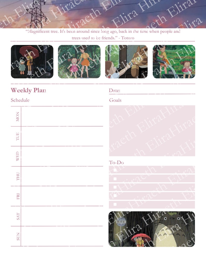 Totoro - Studio Ghibli Planner - Etsy
