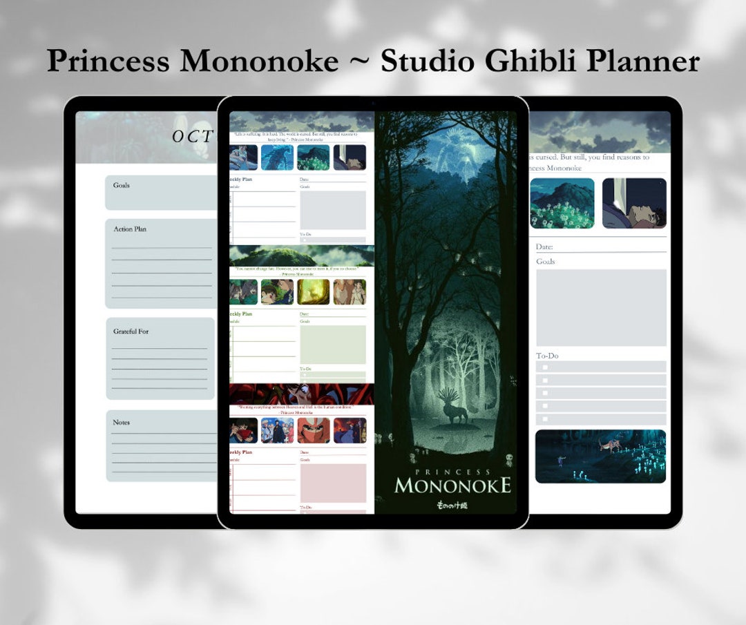 Princess Mononoke - Studio Ghibli Planner - Etsy