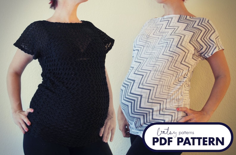Parkette Top Maternity - PDF Pattern - Etsy