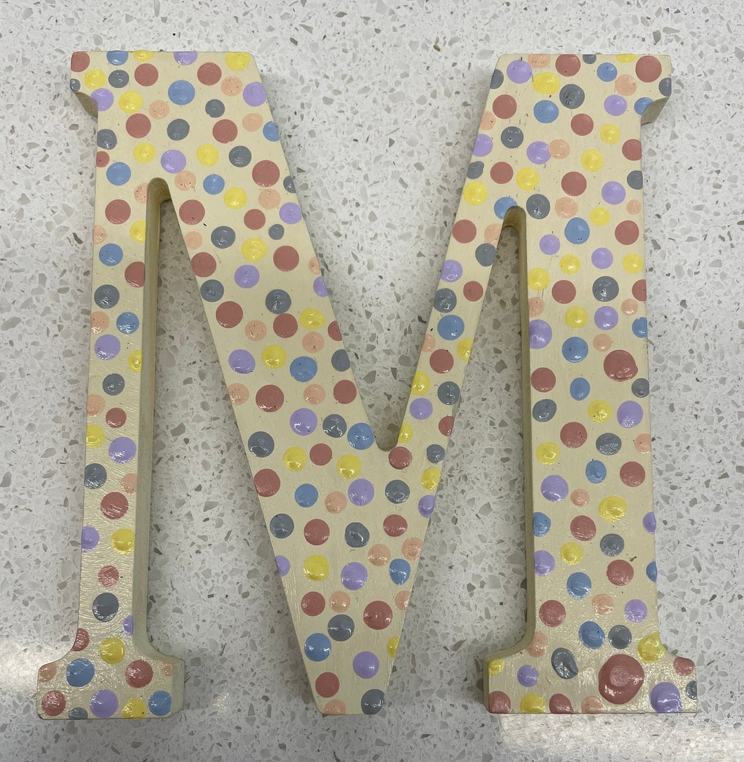 Personalized Polka Dot Letters - Etsy