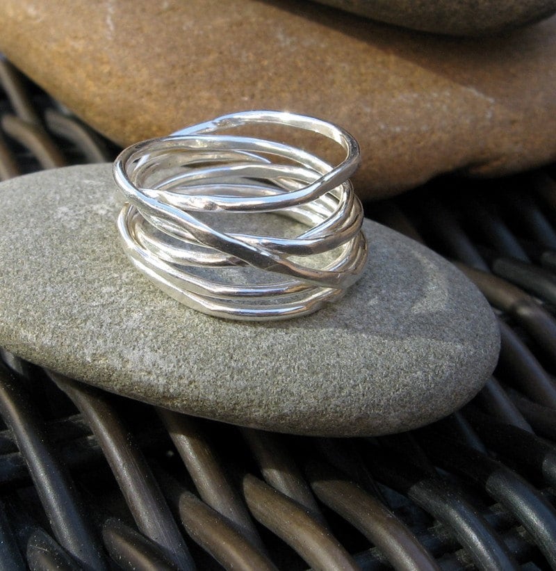 Silver Wrap Ring. Infinity Ring. Wrapped Ring in Sterling - Etsy