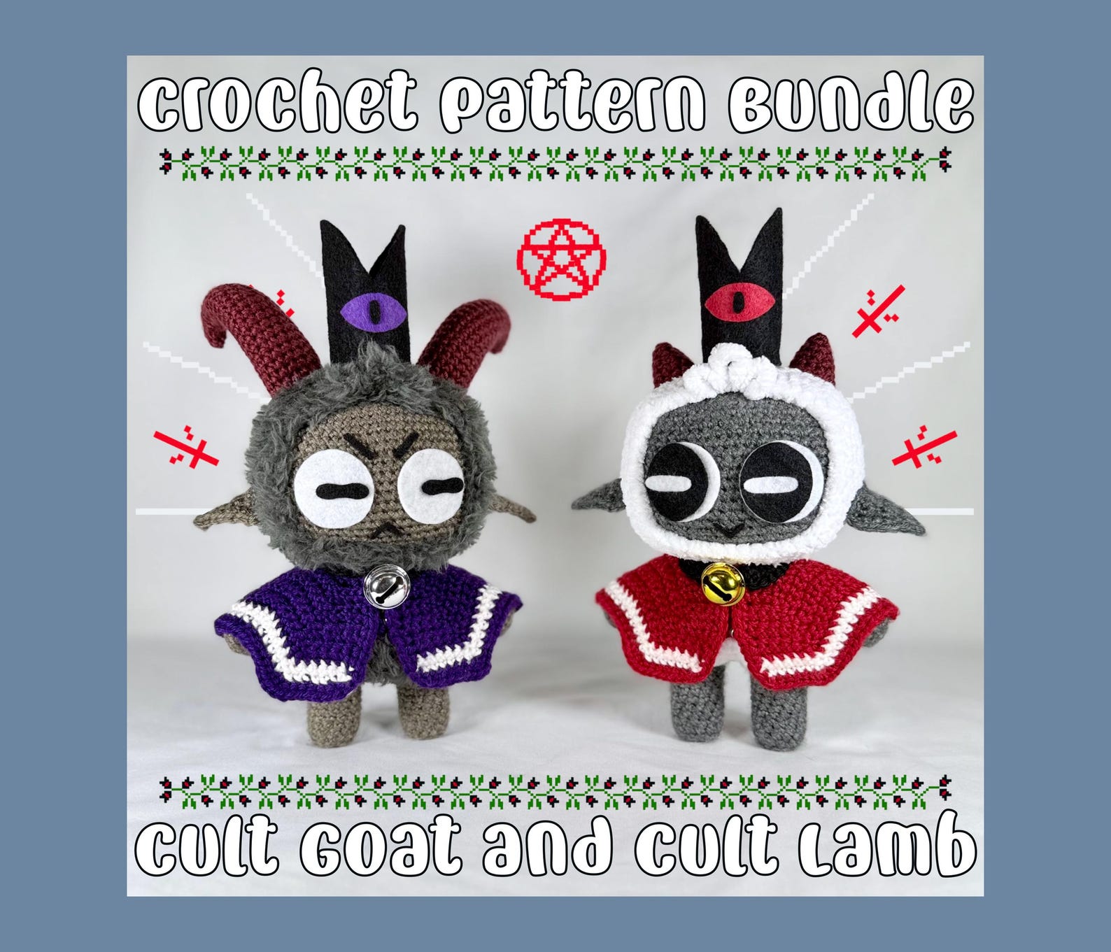 Crochet Pattern: Cult Leader Lamb and Cult Leader Goat PDF File Bundle ...
