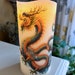 Striking Dragon Design on Extra Large Real Wax, Flameless Candle ...
