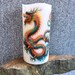 Striking Dragon Design on Extra Large Real Wax, Flameless Candle ...