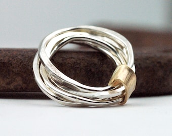 Modern Silver Ring - Etsy