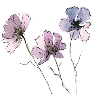 Wildflower Watercolor Note Card Set • Wild Flowers Note Cards • Floral ...