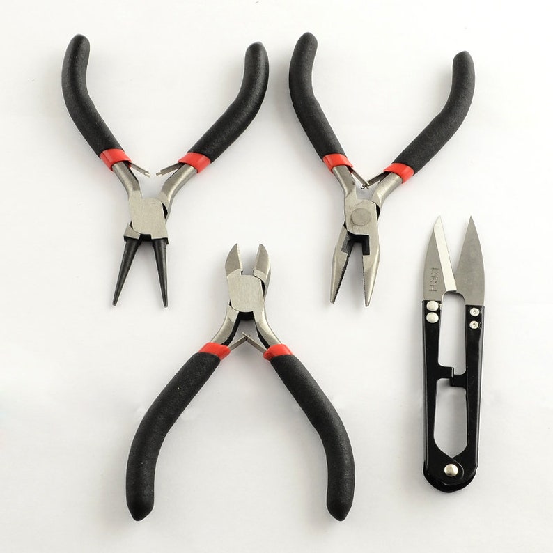 4-piece Bead Jewelry Tool Kit With Case - Etsy