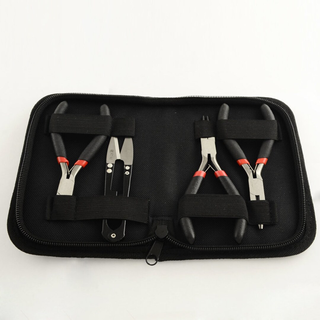 4-piece Bead Jewelry Tool Kit With Case - Etsy