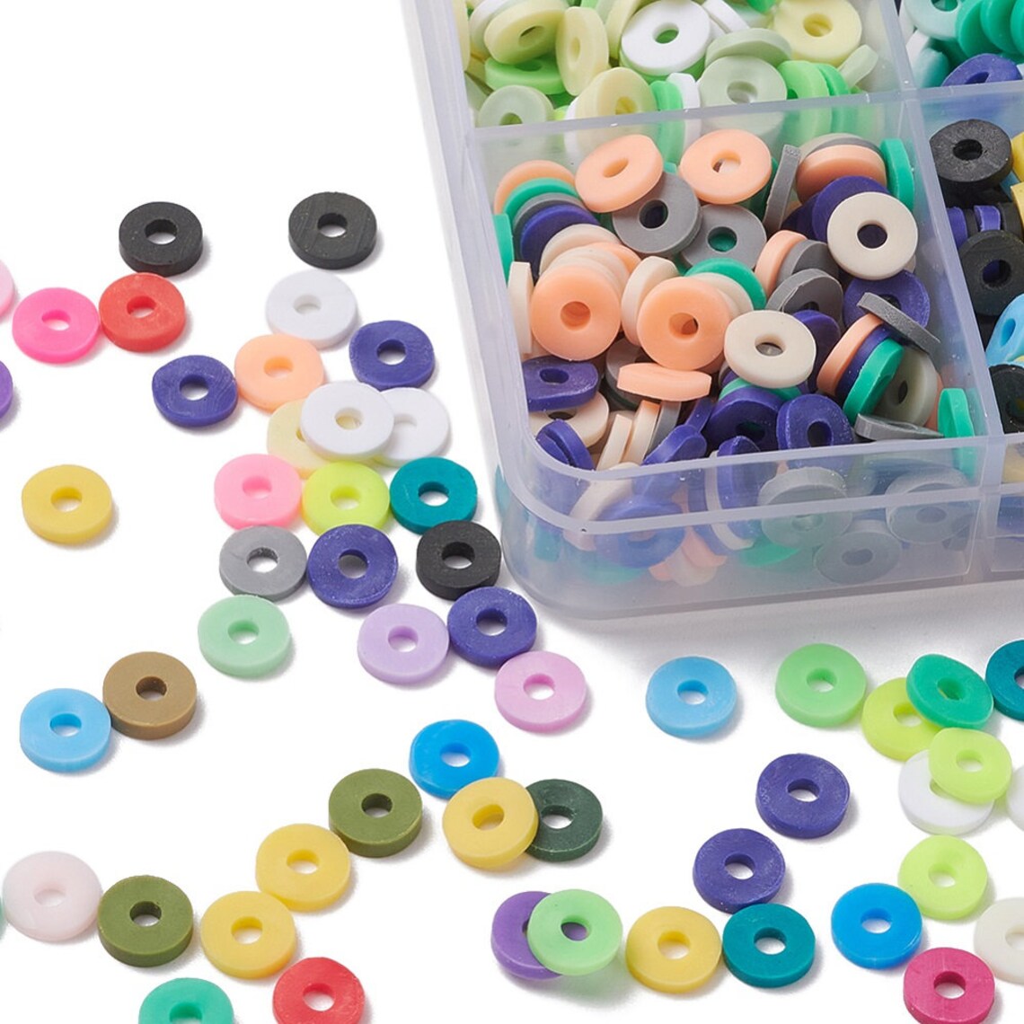 Over 2000 Heishi Beads to Create Great Jewelry - Polymer Clay Disc/flat ...