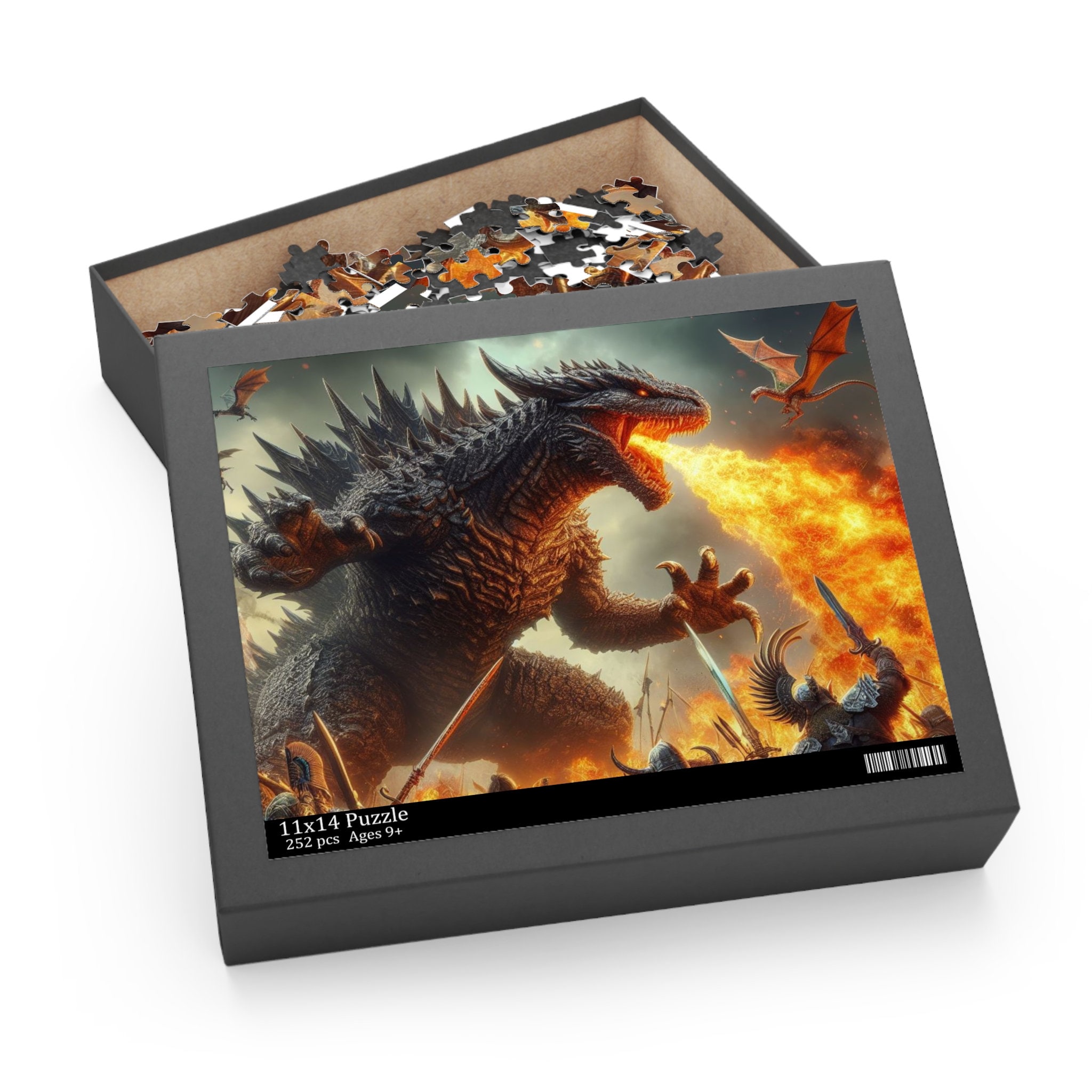 Godzilla Jigsaw Puzzle Witness Epic Destruction with Artistic Zen ...