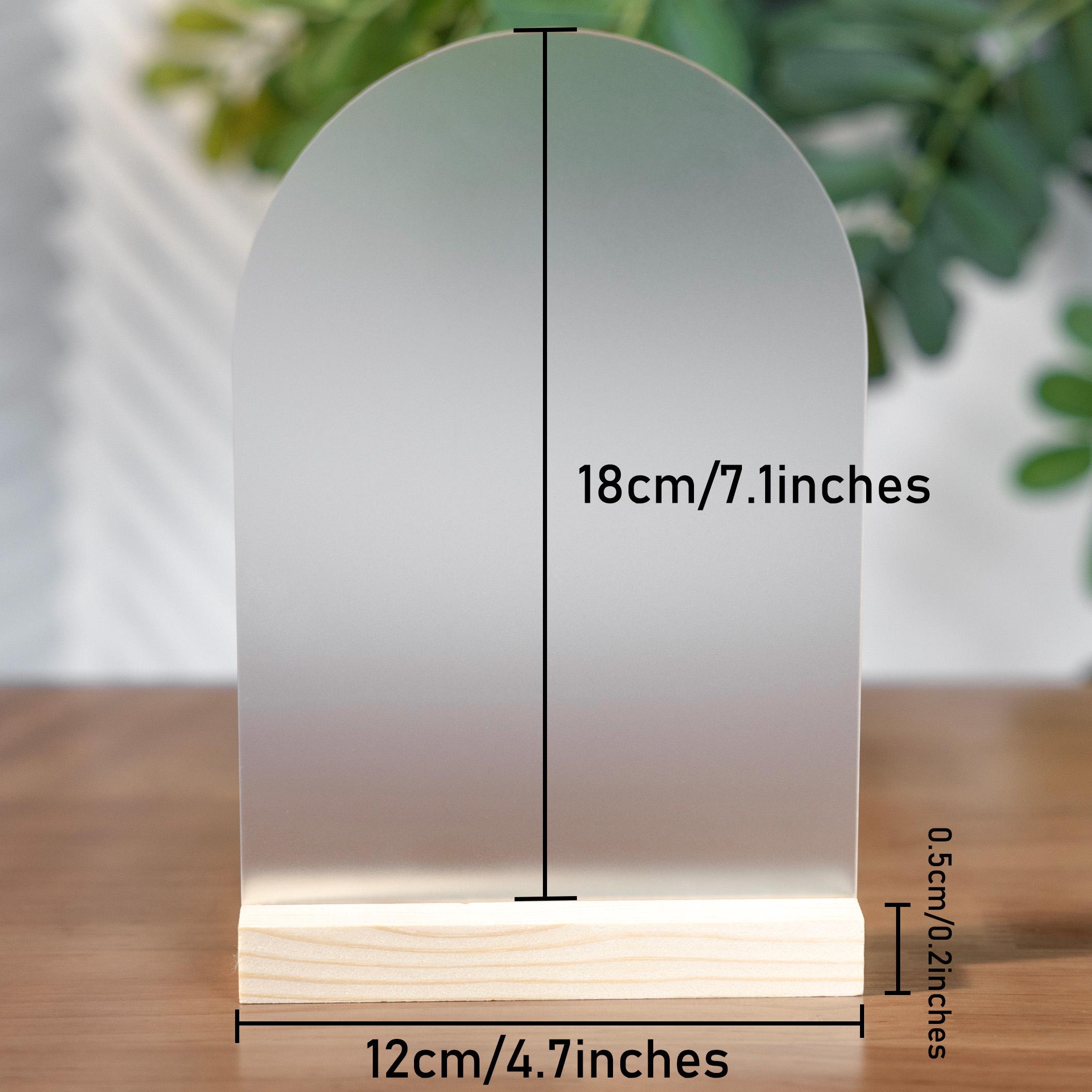 5x7 Arch Frosted Acrylic Blanks Table Numbers Wedding Signs Bar Signs ...
