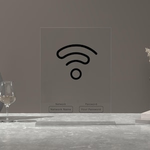 Wifi Password Sign- Personalized Wifi Sign for Airbnb- Custom Wi-fi ...