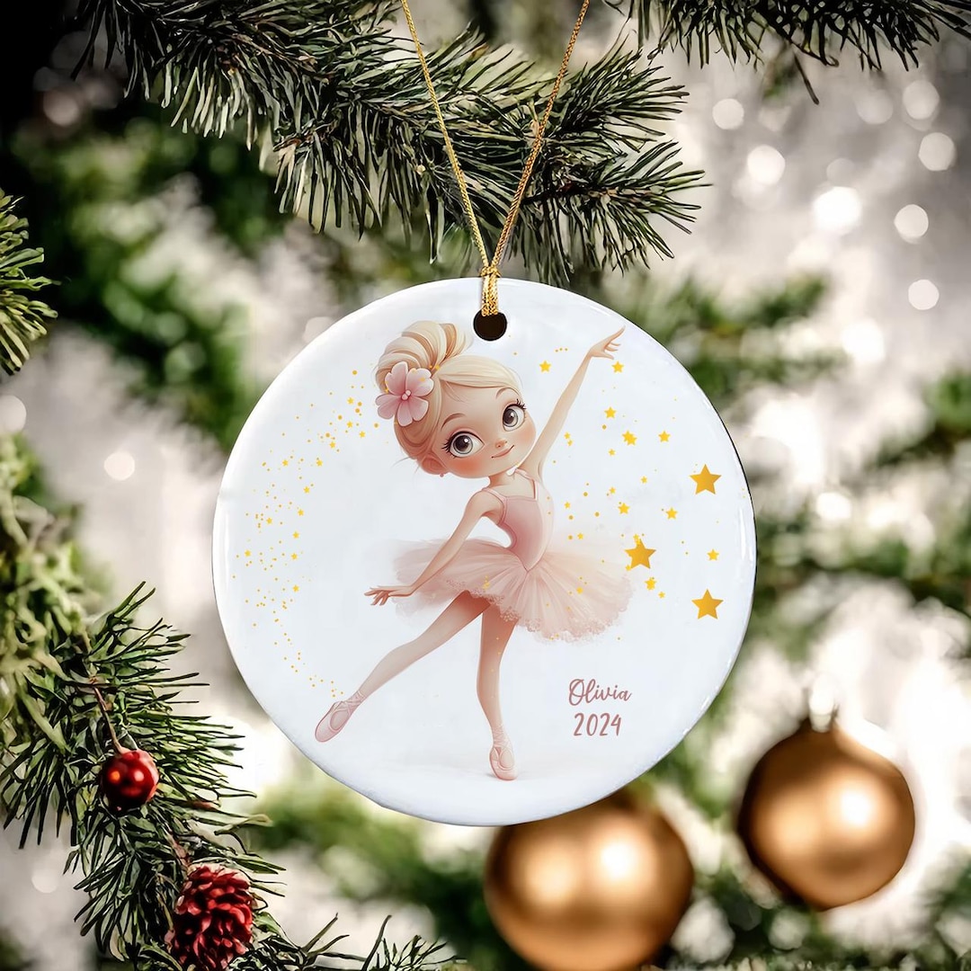 Personalized Girls Ballerina Ornament 2024 | Custom Dance Ornament ...