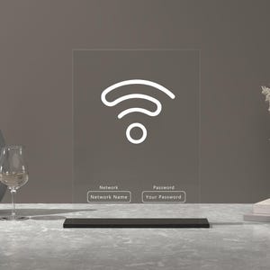 Wifi Password Sign- Personalized Wifi Sign for Airbnb- Custom Wi-fi ...