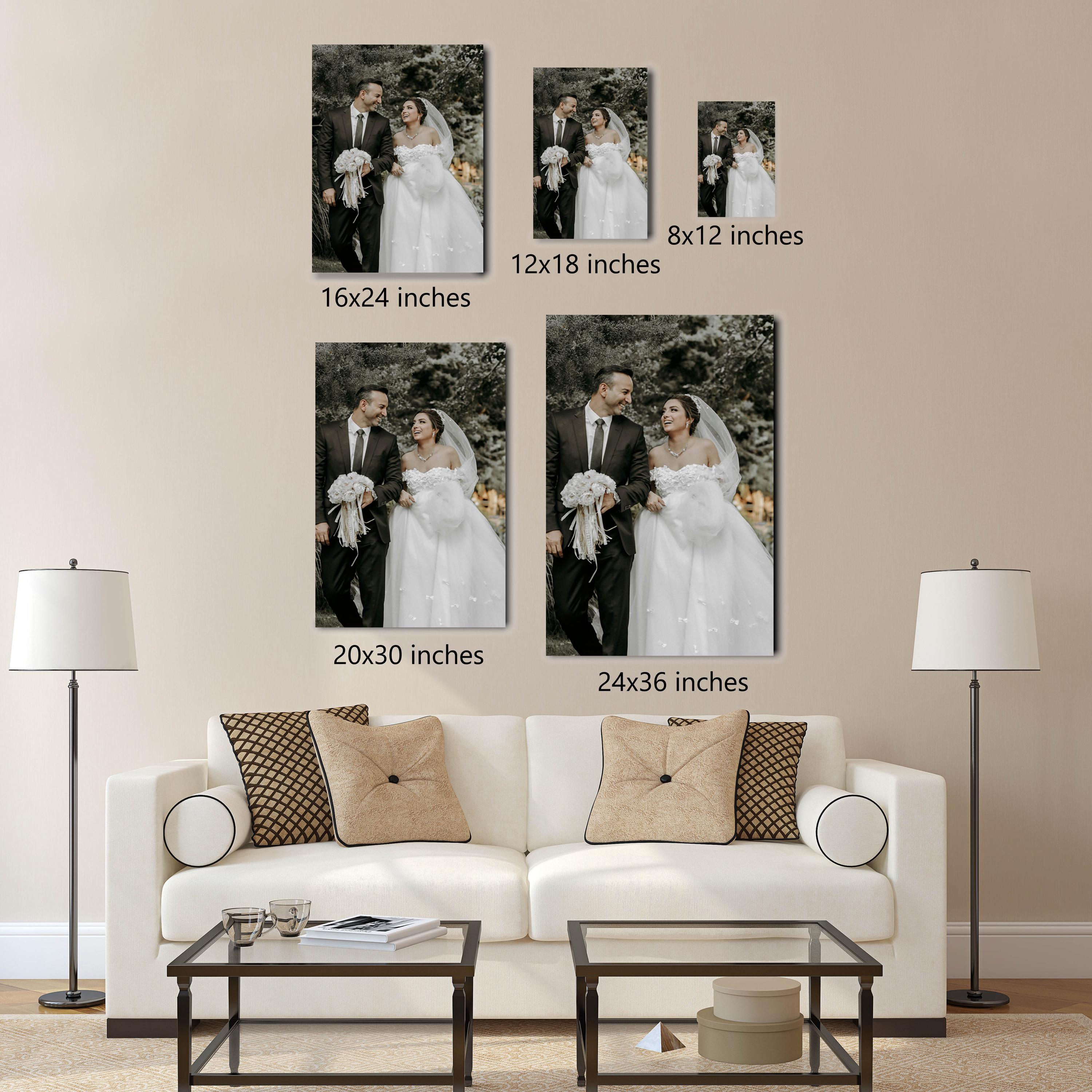 Canvas Wedding Welcome Sign With Photo | Personalized Wedding Sign ...