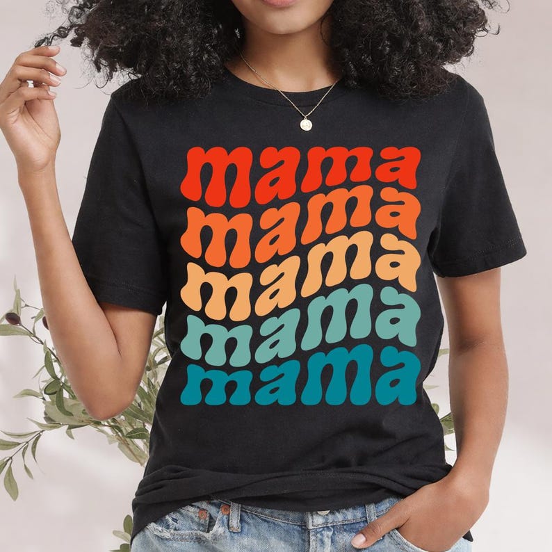 Retro Mama SVG Bundle, Groovy Mom Life Shirt Design (digital Download ...