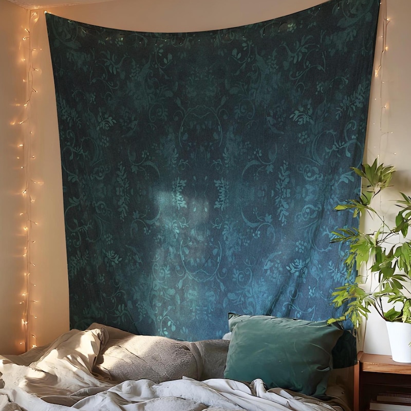 Large Blue Mandala Tapestry Wall Hanging - Etsy