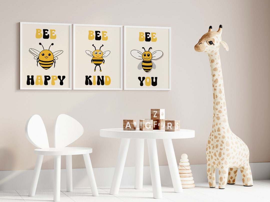 Bee Posters Bee You, Bee Kind, Bee Happy, Instant Download, Digital ...