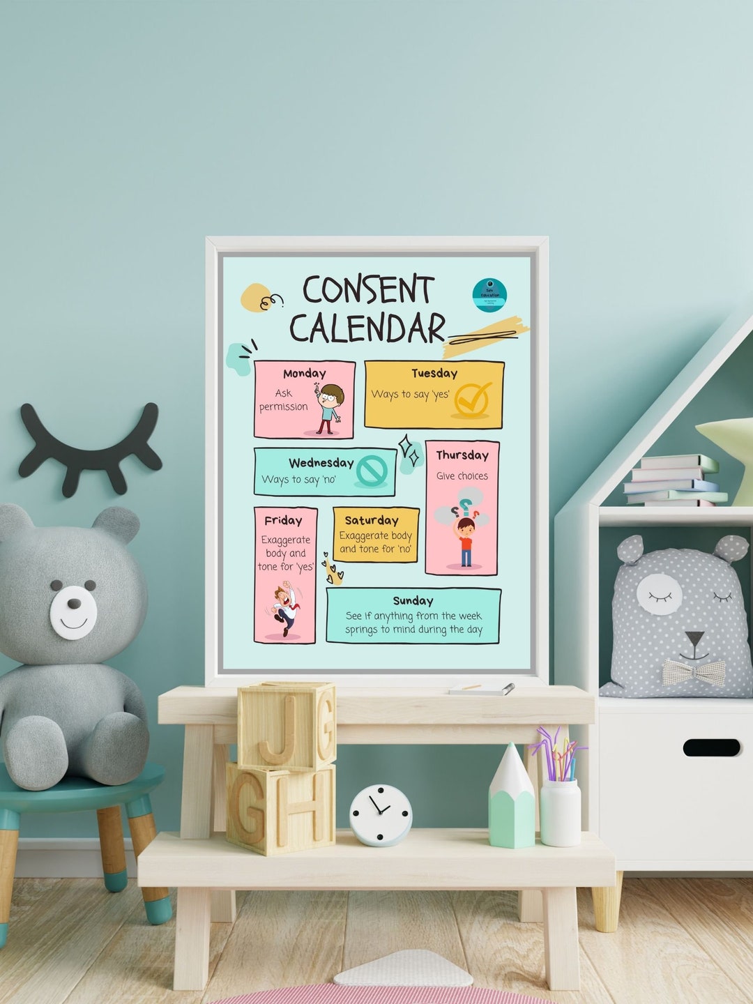 Consent Calendar Poster DIGITAL DOWNLOAD - Etsy