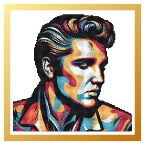Elvis Cross Stitch - Etsy