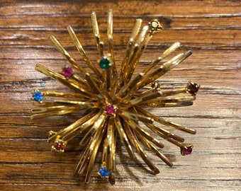 Fireworks Brooch | Etsy