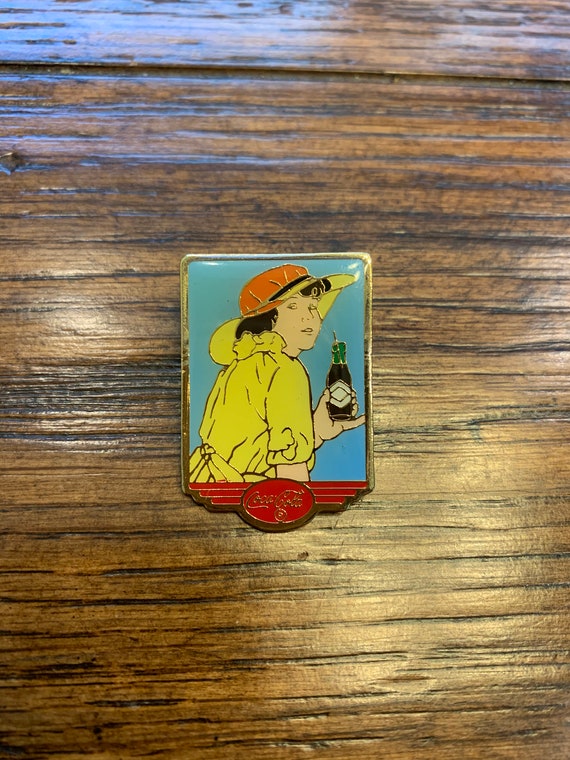 Vintage Coca Cola Lady Lapel Pin 1994 Collectible Coc… - Gem