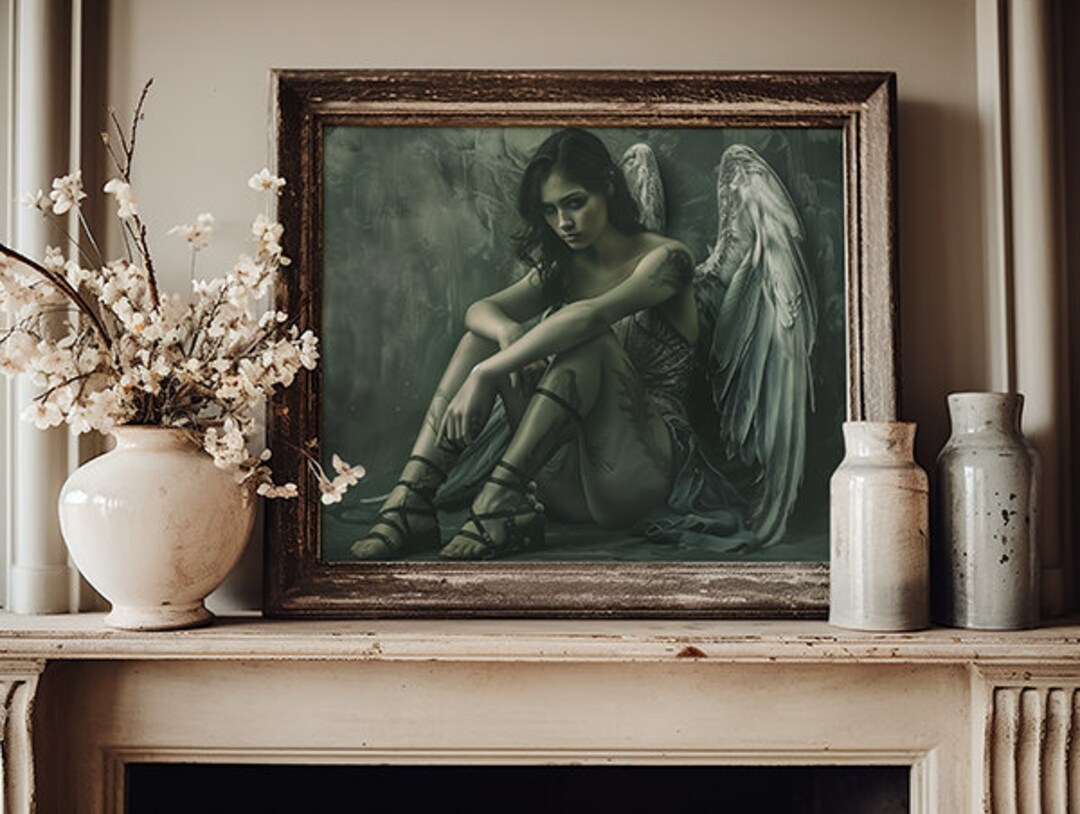 Angel After the Battle, Dark Art Image for Sublimation or Print. 20oz ...