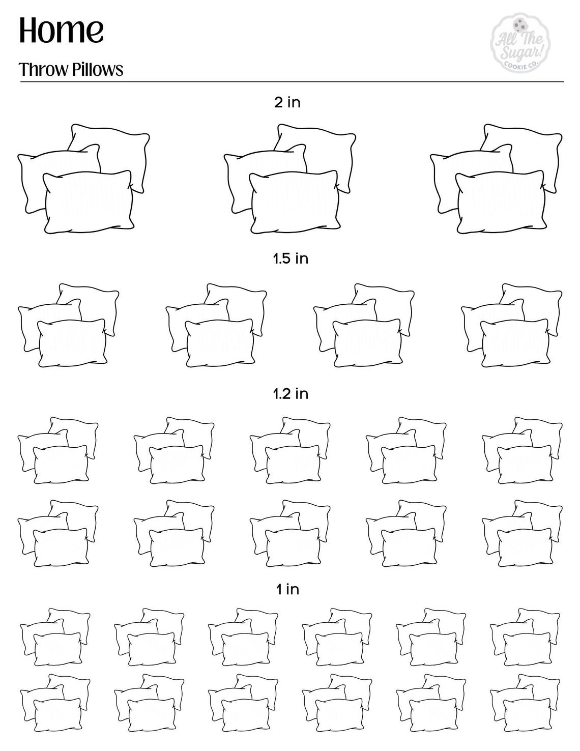 Throw Pillows Royal Icing Transfers - Etsy