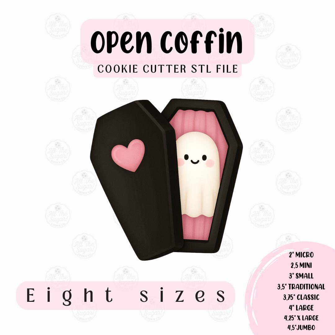 Open Coffin Cookie Cutter STL File - Etsy