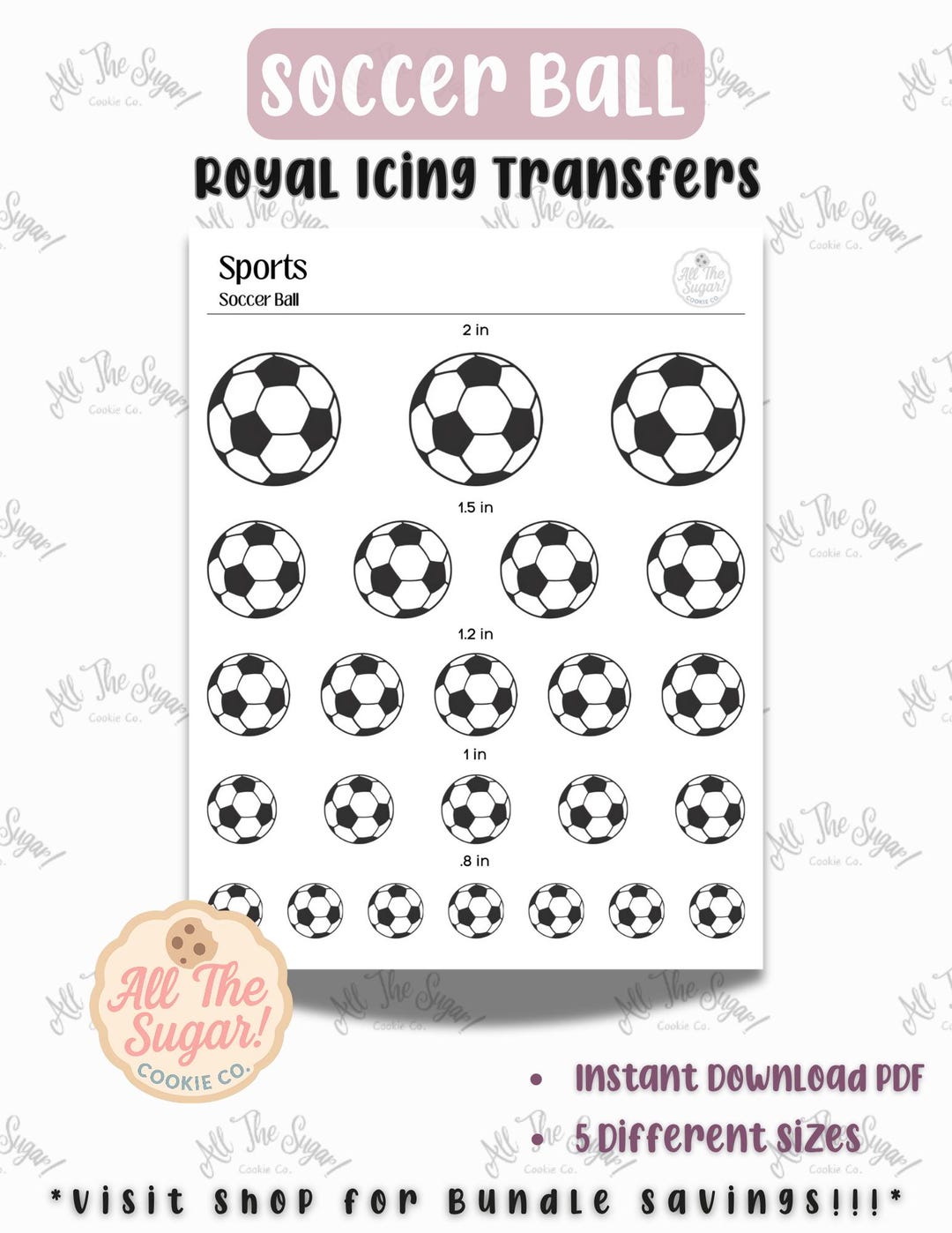Soccer Ball Royal Icing Transfers - Etsy