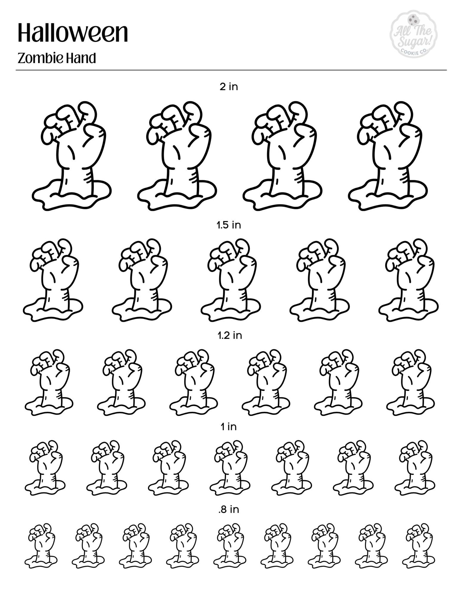 Zombie Hand Royal Icing Transfers - Etsy